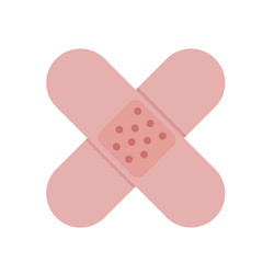 Heart with cross band aid Royalty Free Vector Image