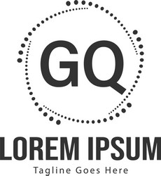 Initial gq logo template with modern frame Vector Image