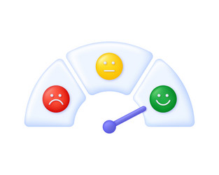 3d feedback emotion scale Royalty Free Vector Image