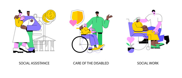 Help vulnerable people abstract concept Royalty Free Vector