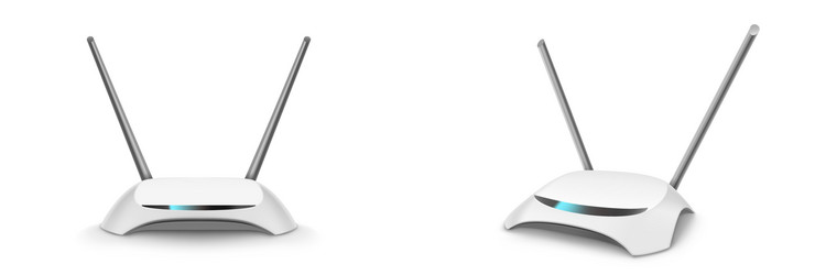 Wireless ethernet modem router Royalty Free Vector Image