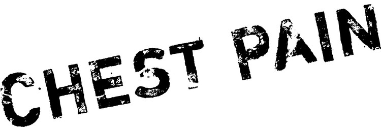 Chest pain rubber stamp Royalty Free Vector Image