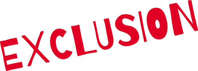 Exclusion rubber stamp Royalty Free Vector Image