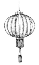 Chinese flashlight isolated on a white background Vector Image