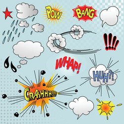 Comic book explosion Royalty Free Vector Image