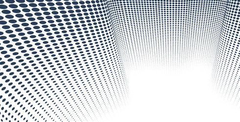 Black dots in 3d perspective abstract background Vector Image