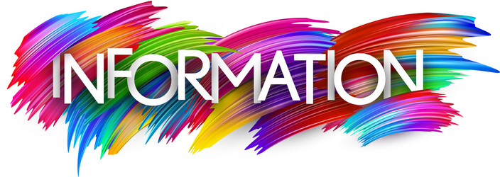 Information paper word sign with colorful Vector Image