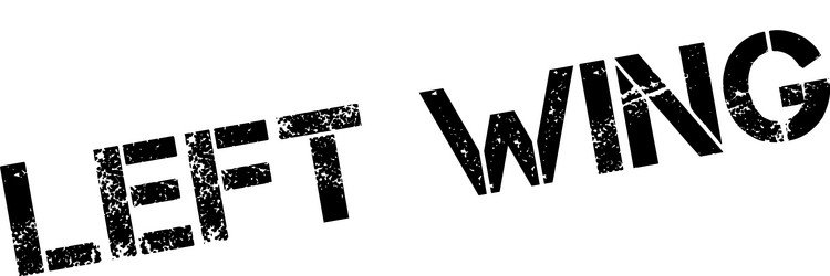 Left wing rubber stamp Royalty Free Vector Image