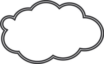 Single cloud shape icon Royalty Free Vector Image