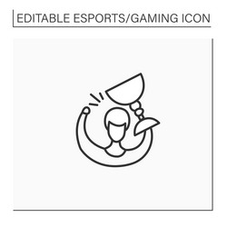 Trophy line icon Royalty Free Vector Image - VectorStock