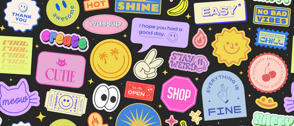 Cool Stickers Vector Images (over 43,000)