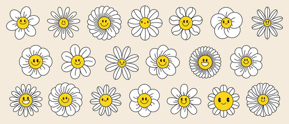 Retro Daisy Vector Images (over 15,000)
