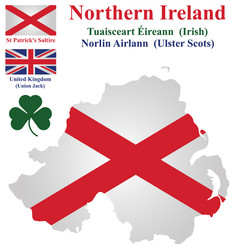 Northern Ireland Flag Map Vector Images (over 340)