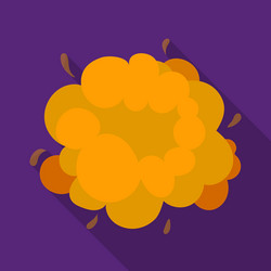 Explosion icon in flat style isolated on white Vector Image