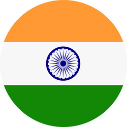 Indian flag wheel design with tri colors Vector Image
