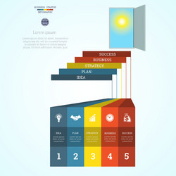 Infographic timeline template with 9 steps Vector Image