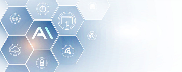 Artificial intelligence technology web background Vector Image