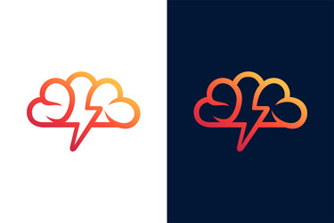 Brainstorm logo design Royalty Free Vector Image