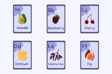 Cherry Flashcard Vector Images (36)