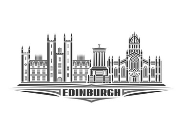Uk edinburgh edinburgh castle travel landmark Vector Image