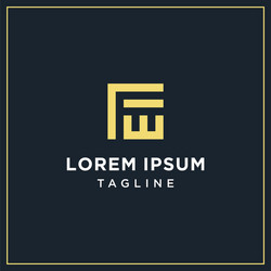 Fw circle logo Royalty Free Vector Image - VectorStock