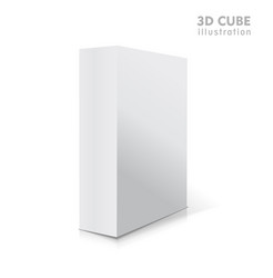 Realistic white opened blank 3d box Royalty Free Vector