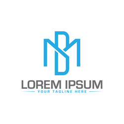 Bm letter logo design creative and modern Vector Image