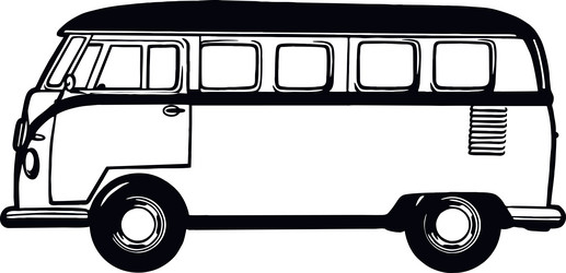 Old classic car muscle car vintage car stencil Vector Image