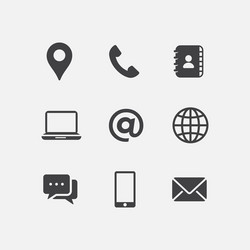 Media and communication icon set mobile tel Vector Image