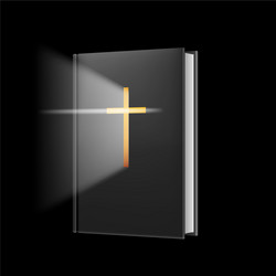 3d realistic holy bible with bookmark Royalty Free Vector