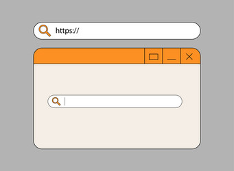 Computer elements icons button search pannel Vector Image
