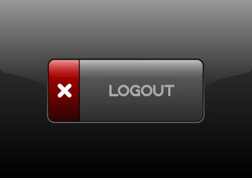 Logout button Royalty Free Vector Image - VectorStock