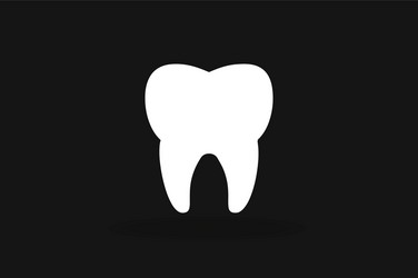 Black icon on white background tooth Royalty Free Vector