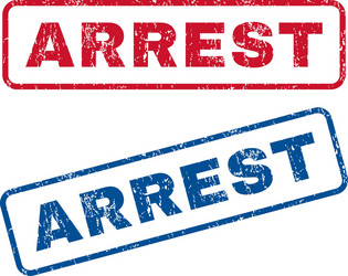 Arrest text rubber stamp Royalty Free Vector Image