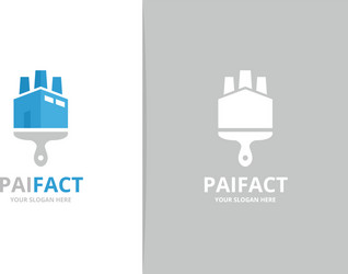 Factory and people logo combination Royalty Free Vector