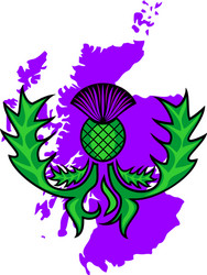 Thistle and celtic triad Royalty Free Vector Image
