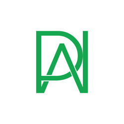 Letter pw curve geometric logo Royalty Free Vector Image