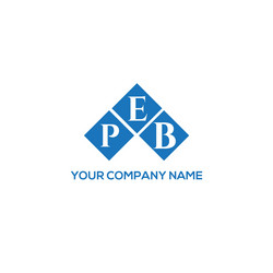 Peb letter technology logo design on white Vector Image
