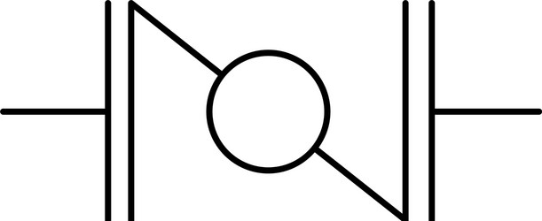 Check valve symbol icon Royalty Free Vector Image