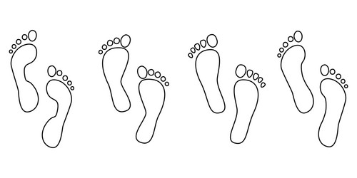 Footsteps Curve Vector Images (56)