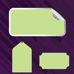 Different blank color label self adhesive sticker Vector Image