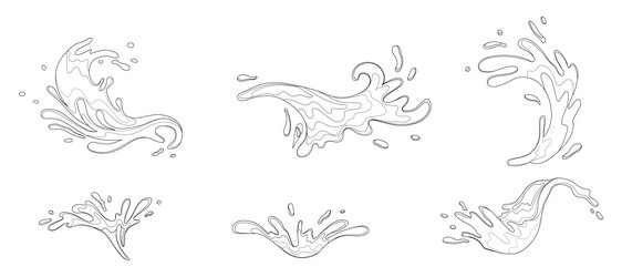 Water and juice splash liquide a wave shape Vector Image