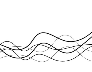 Abstract continuous lines drawing on white Vector Image