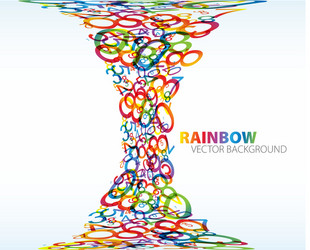 Rainbow number background Royalty Free Vector Image