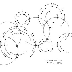 Points and lines connecting circles Royalty Free Vector
