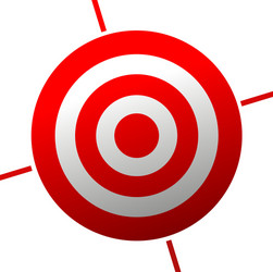 Shooting target icon set on white background Vector Image