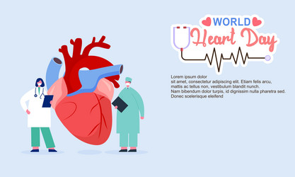World heart day poster campaign Royalty Free Vector Image
