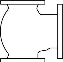 Check valve symbol icon Royalty Free Vector Image