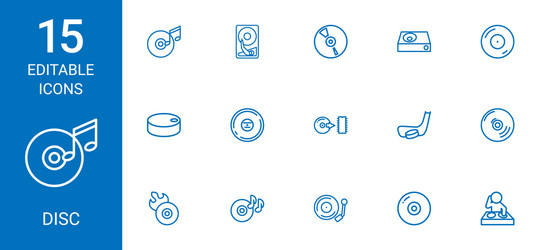 Disc icons Royalty Free Vector Image - VectorStock