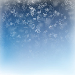 Falling snow on a blue background abstract white Vector Image
